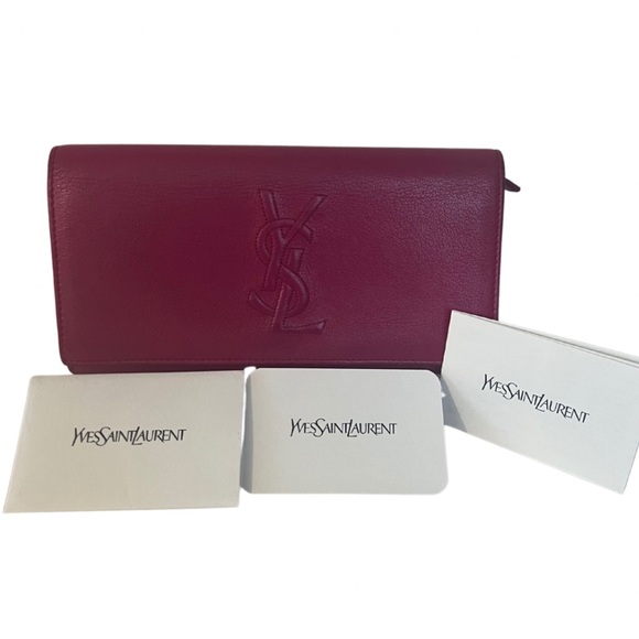 Yves Saint Laurent | Bags | Ysl Pink Bifold Long Wallet | Poshmark